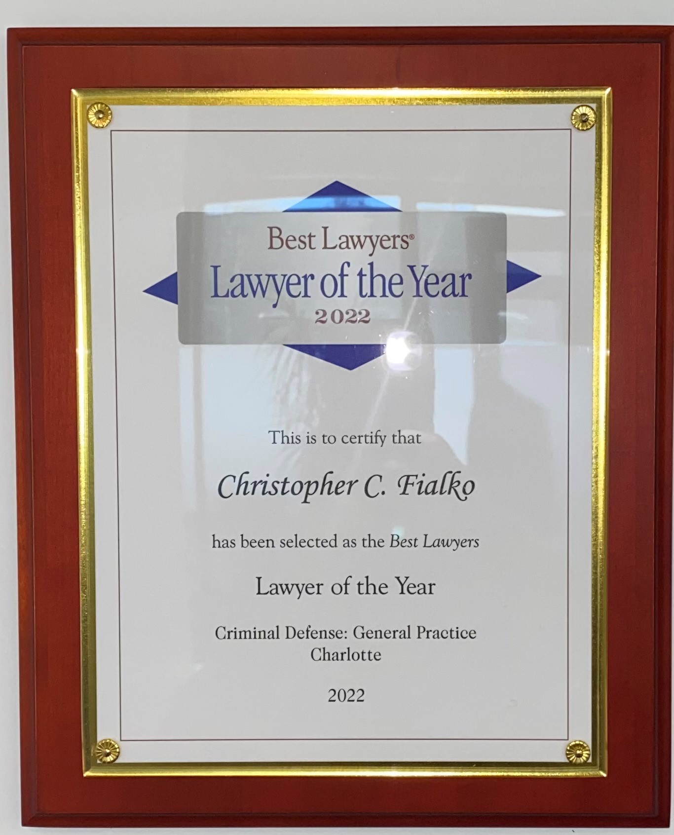 Chris Fialko named the Best LawyersÂ® 2022 Criminal Defense: General ...