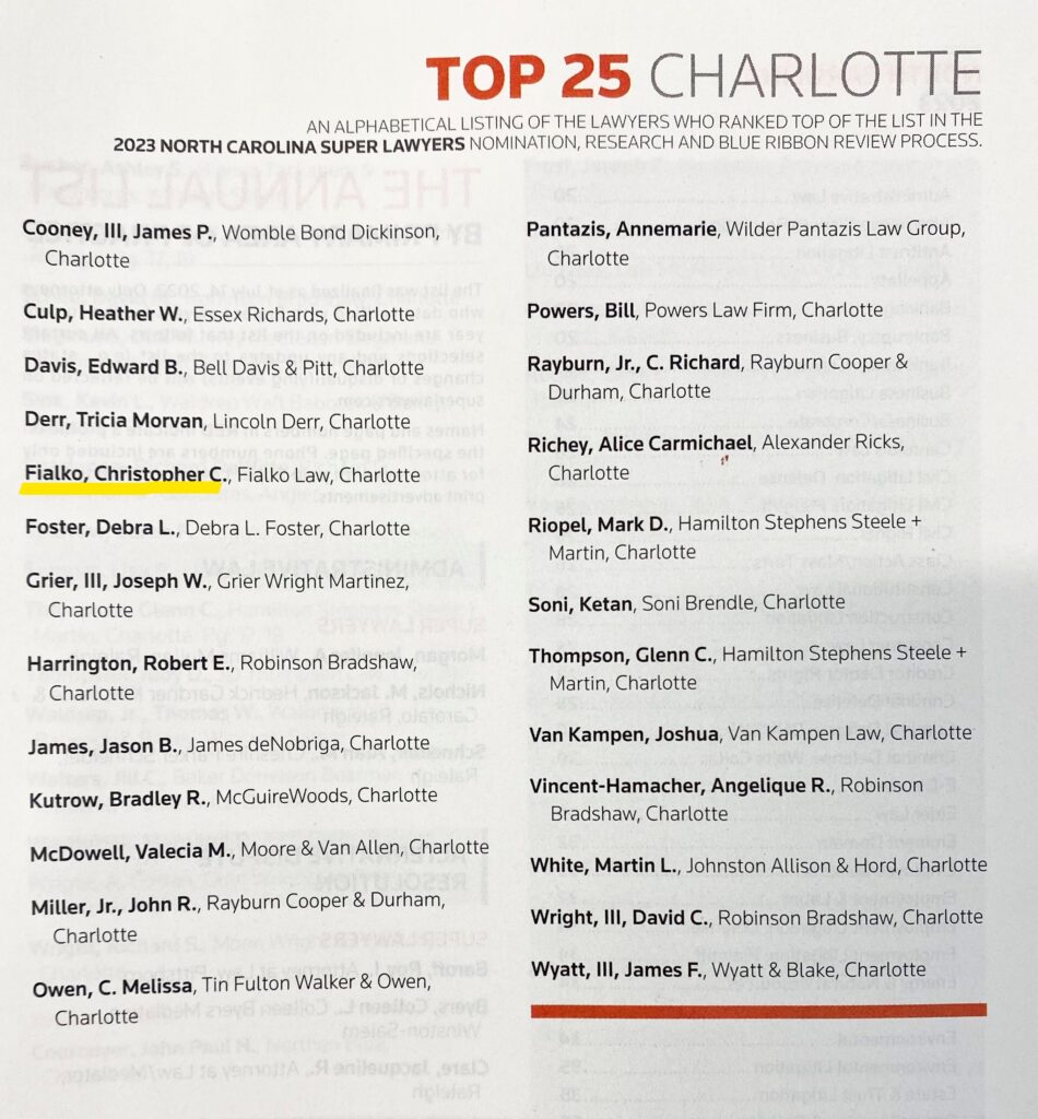 Chris Fialko has been selected to the Top 100: 2023 North Carolina ...