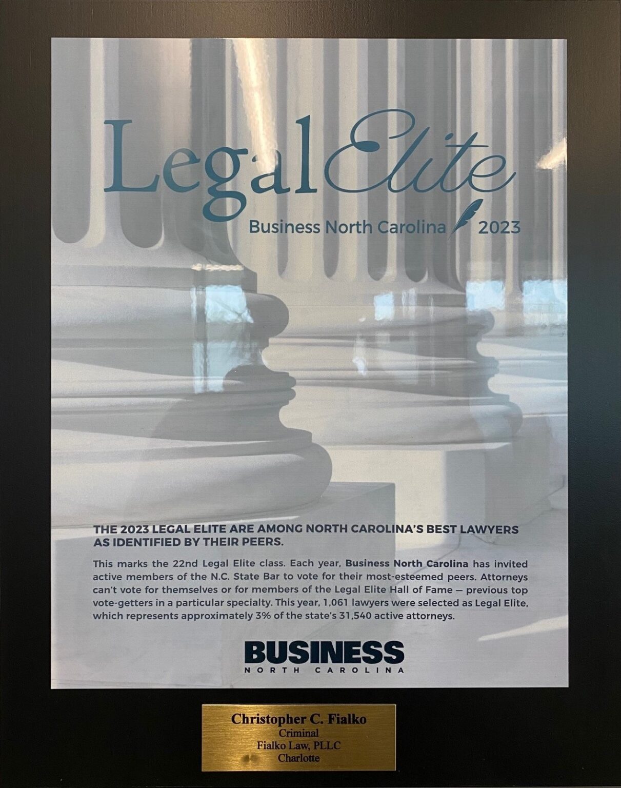 Chris Fialko has been elected to the 2023 edition of Business North ...